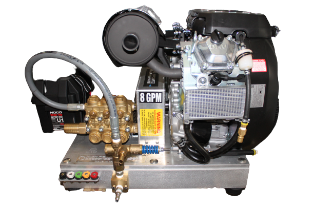 4,000 PSI 8GPM Poly Chain Skid - All Equipment and Pressure Supply, LLC